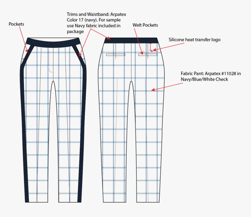 P024 Side Stripe Golf Pant - Pattern, HD Png Download , Transparent Png ...