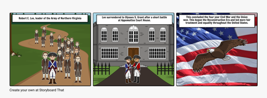 Lee's Surrender At Appomattox Court House Storyboard, HD Png Download ...