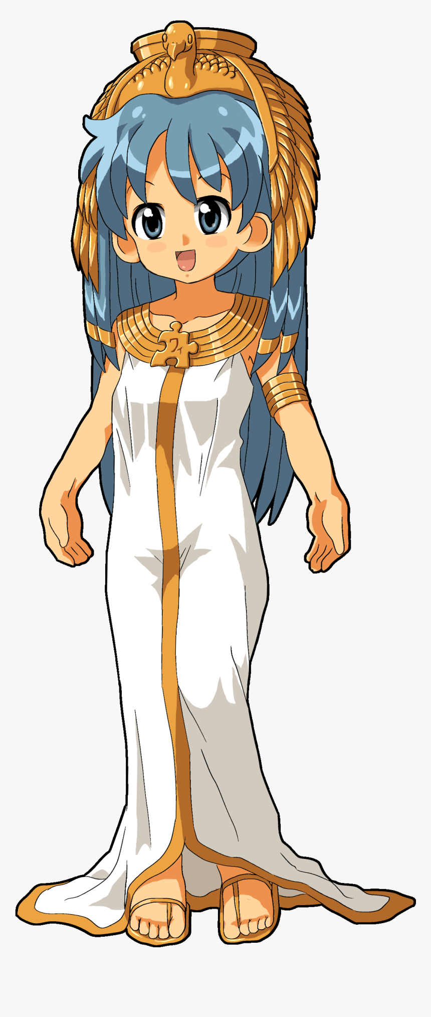 Wikipe Tan In Cleopatra Style Costume - Cartoon Cleopatra Vii, HD Png ...