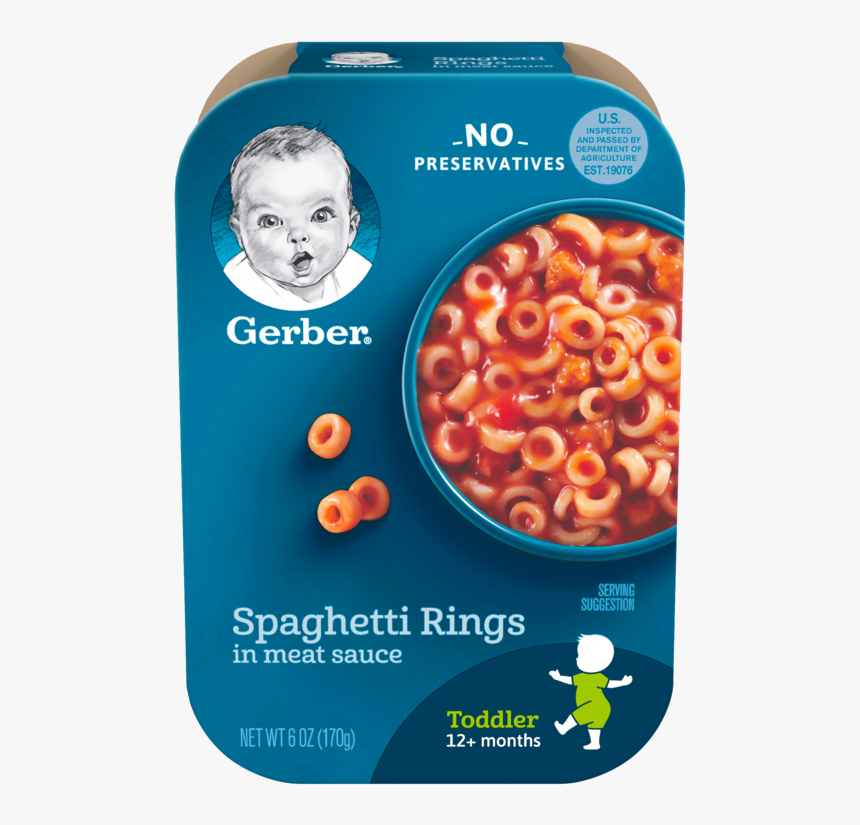 Spaghetti Rings In Meat Sauce - Gerber Toddler Meals, HD Png Download ...