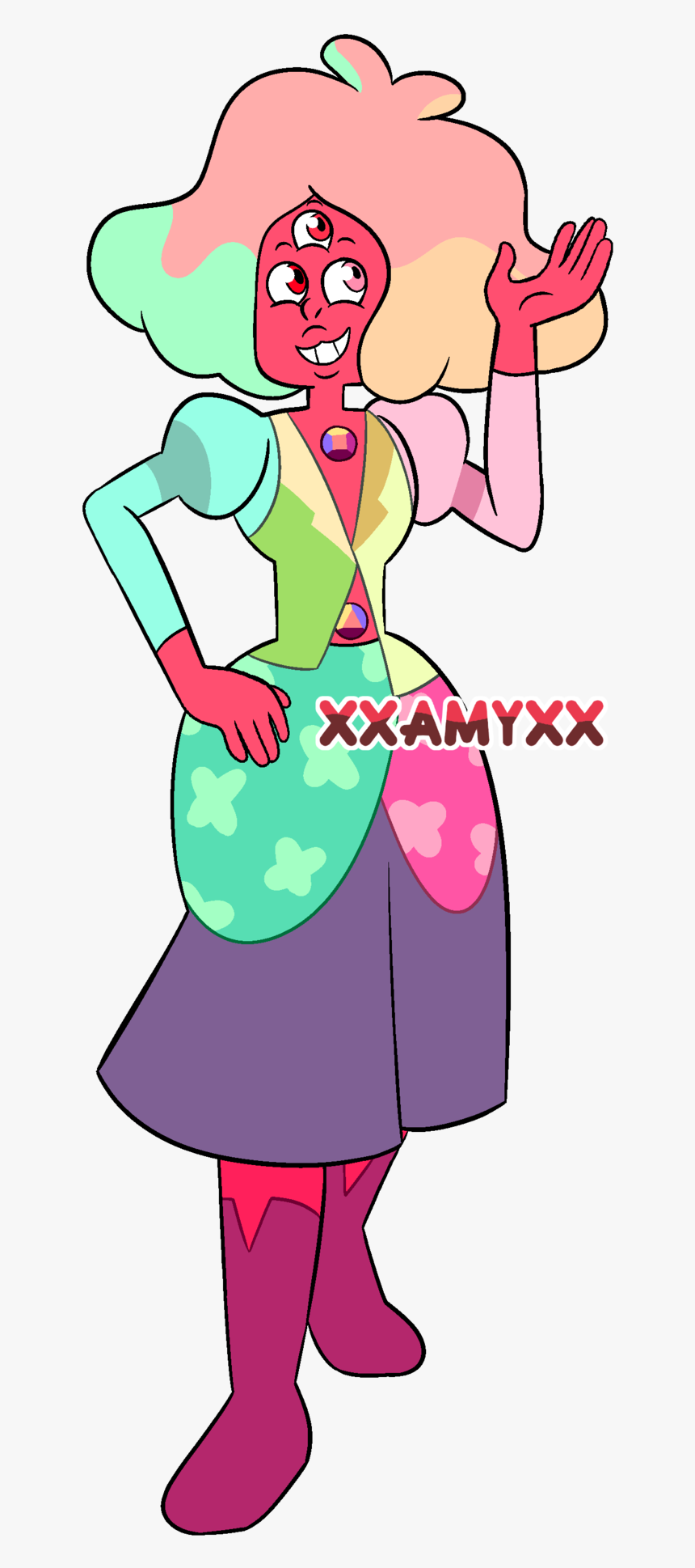 Behold The New Rainbow Explosion Garnet - Cartoon, HD Png Download ...
