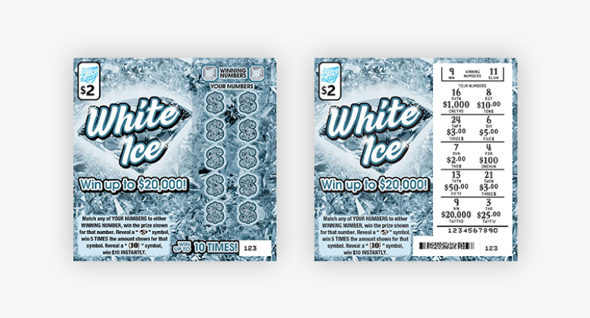 White Ice Lottery Ticket, HD Png Download , Transparent Png Image - PNGitem
