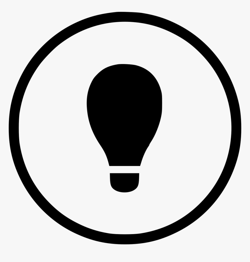 Round Circle Lamp Light Idea Lighting Flash - Light Icon Round Png ...