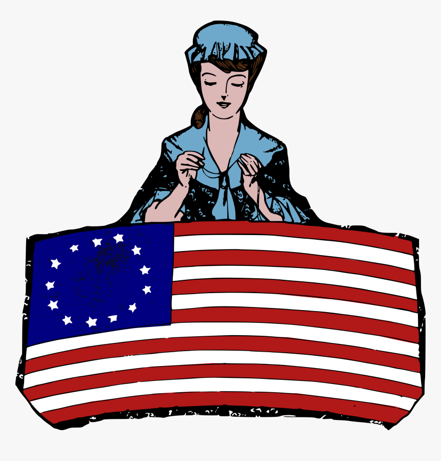 Betsy Ross Flag Cartoon Clipart , Png Download - Betsy Ross Clip Art ...