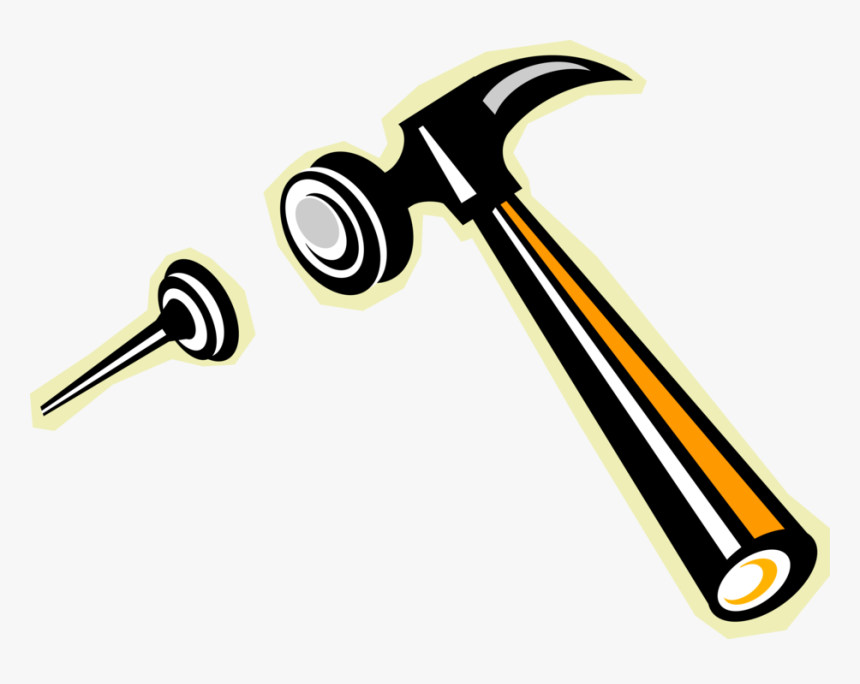 Vector Illustration Of Woodworking And Carpentry Hammer, HD Png ...
