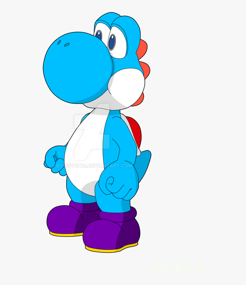 Yoshi Vector Light Blue - Mario Series, HD Png Download , Transparent ...