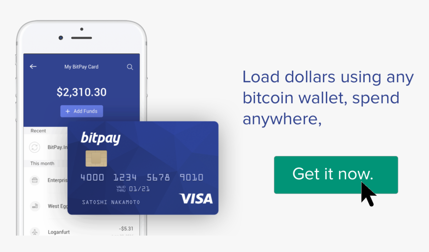 Bitcoin Users Who Wish To Order The Bitpay Card Can - Visa, HD Png ...