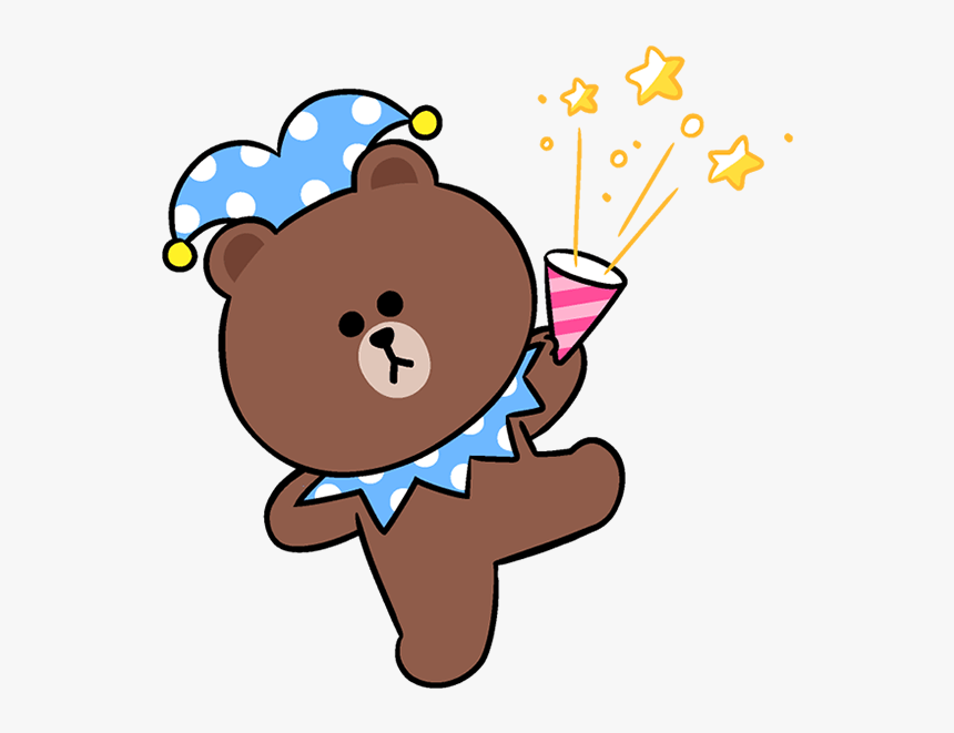Linefriends Brown Party Freetoedit, HD Png Download , Transparent Png ...