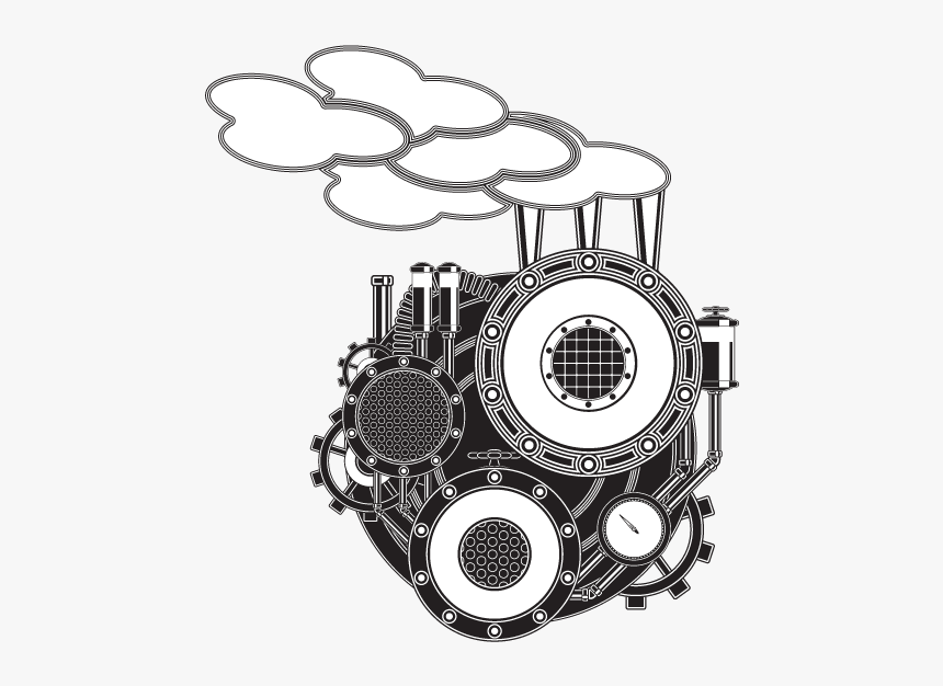 Vector Steam Illustrator - Steam Machine Vector, HD Png Download ...
