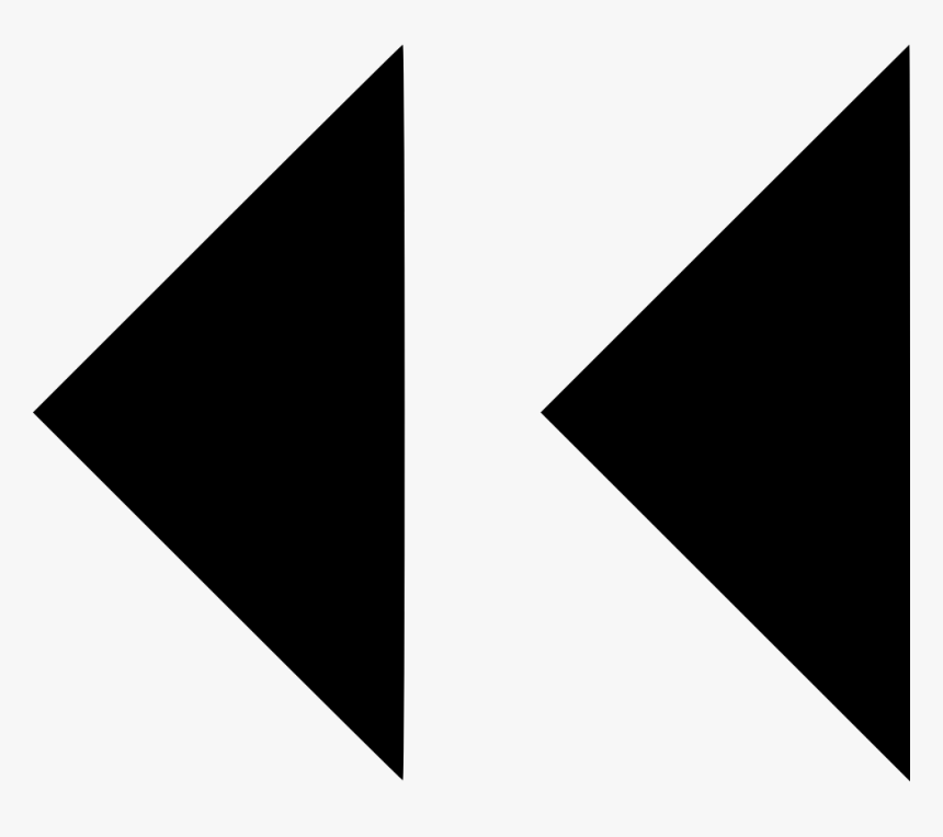Backward Arrows - Triangle, HD Png Download , Transparent Png Image ...