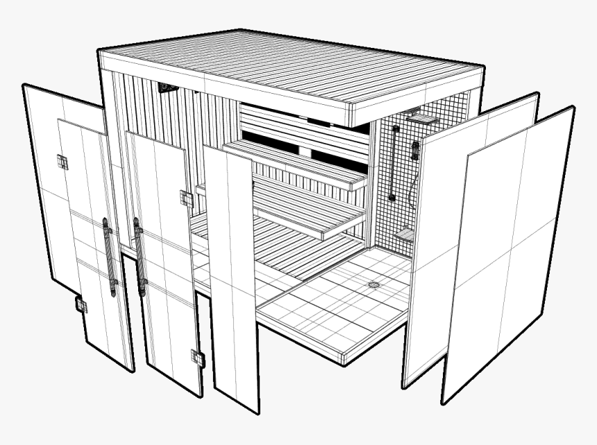 Bespoke Commercial Sauna Layout - Architecture, HD Png Download ...