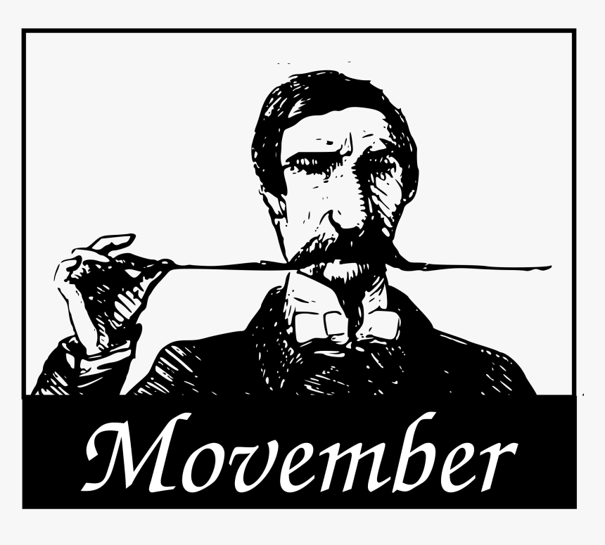 Movember Mustache Logo Clip Arts - Moustache, HD Png Download ...