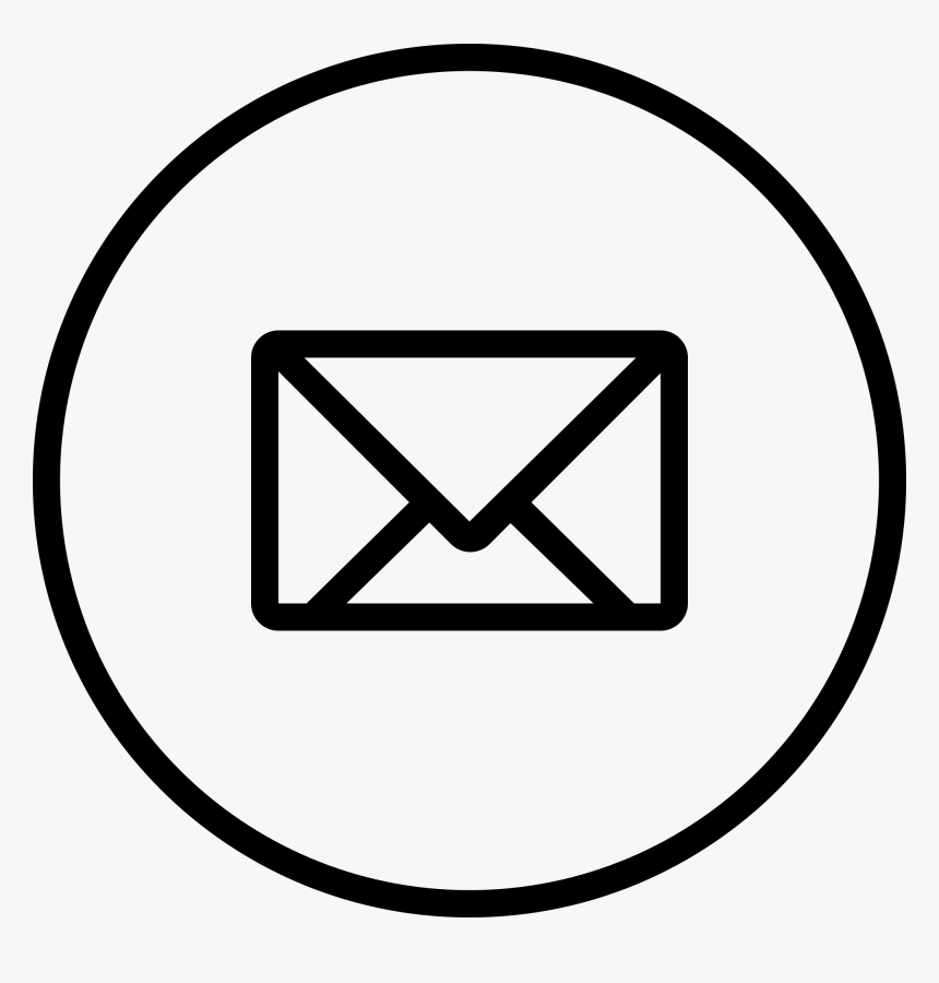 White Email Round Icon, HD Png Download , Transparent Png Image - PNGitem