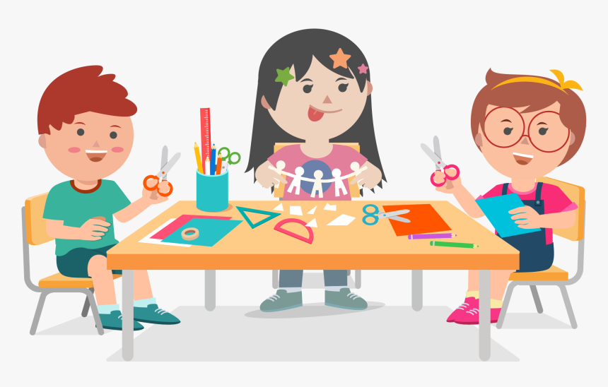 Cute Kid With Scissor Clipart, HD Png Download , Transparent Png Image ...