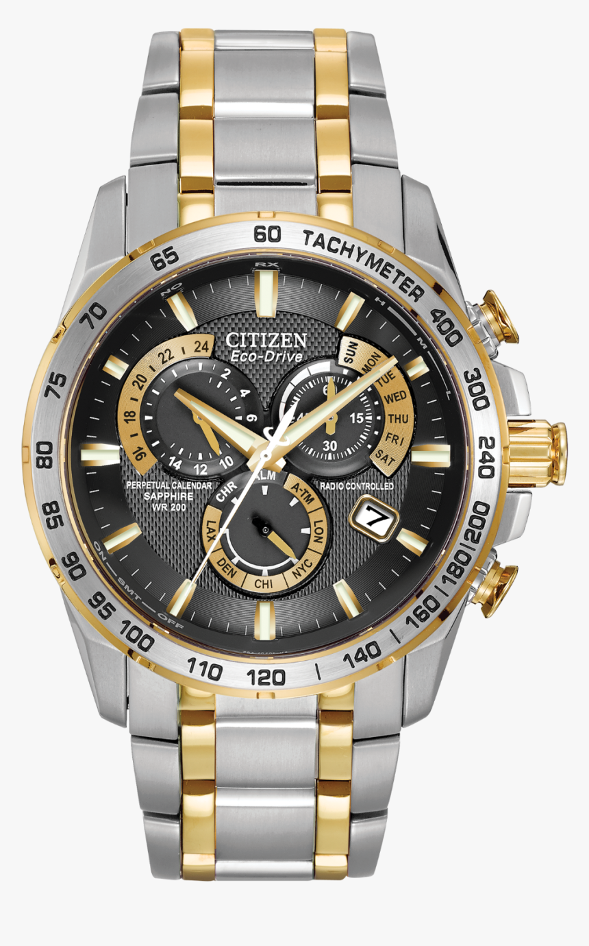 Citizen Eco Drive Gold And Silver , Png Download - Citizen Perpetual ...