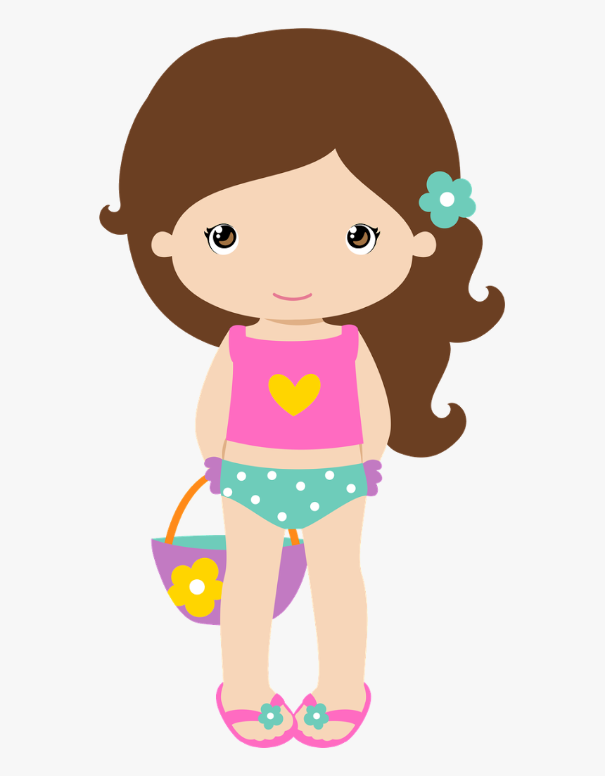 Girl Clipart Beach, HD Png Download , Transparent Png Image - PNGitem