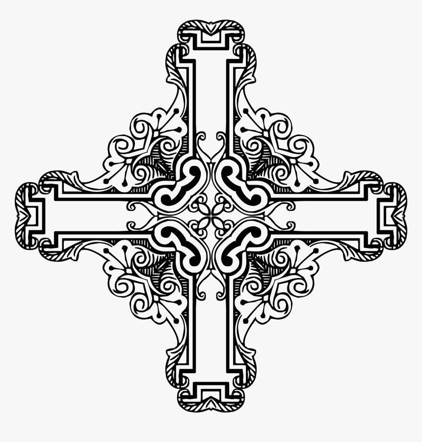 Transparent Crucifix Clipart Black And White - Crucifix Line Art, HD ...