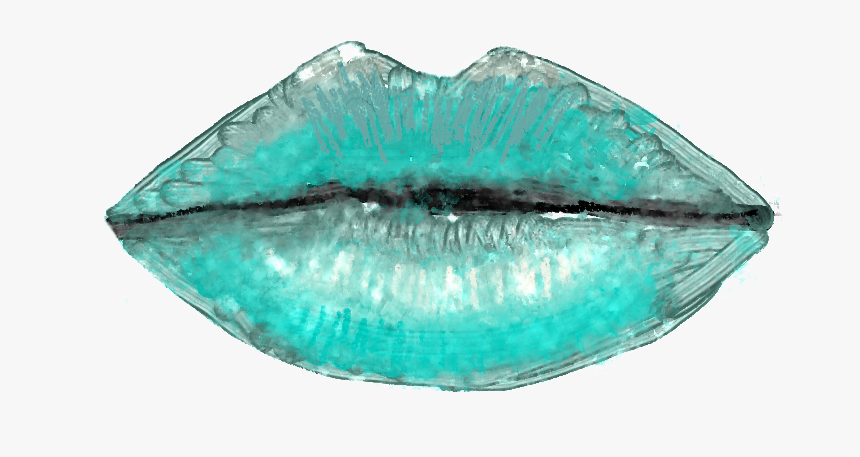 #lips #blue #drawing #watercolor #oil #girl #makeup - Lipstick, HD Png ...