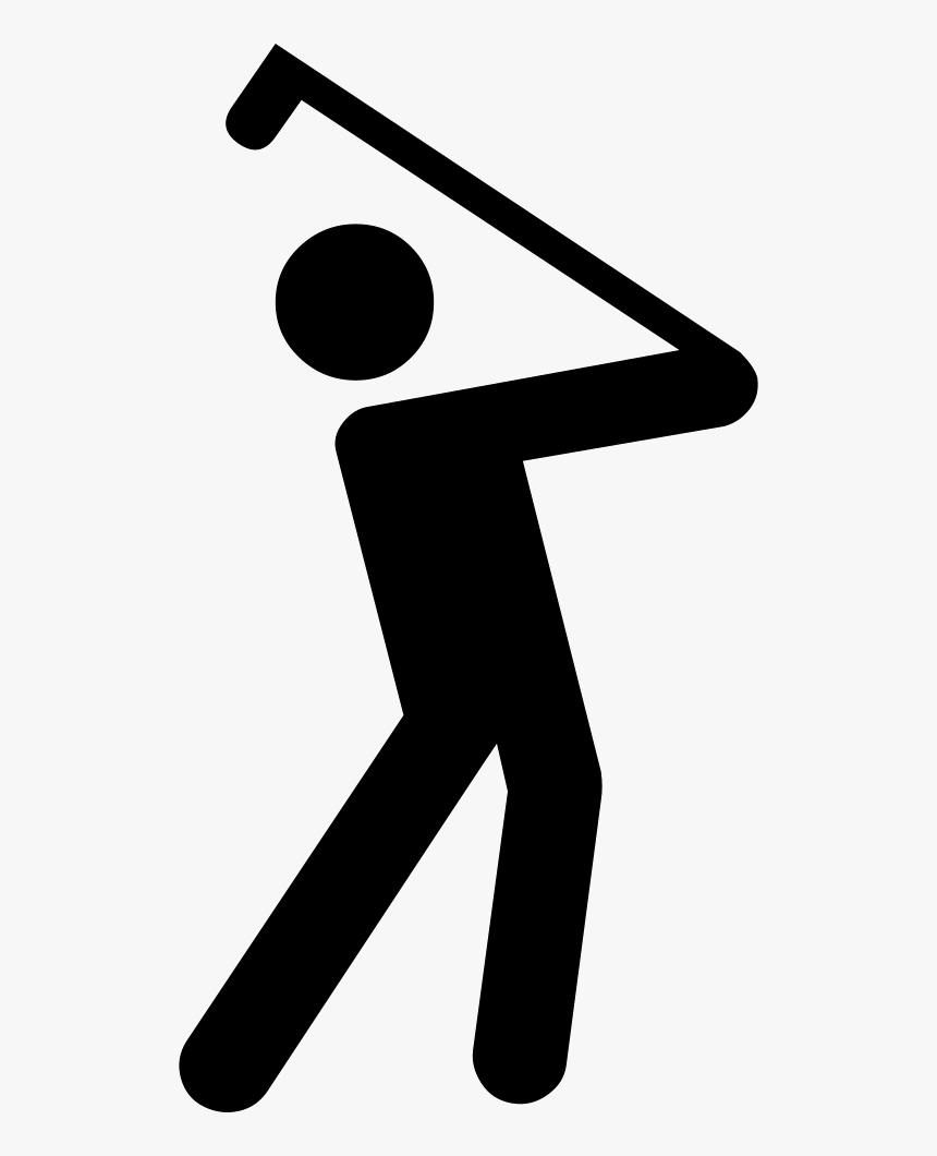 Golf Player Hitting The Ball - Golf Player Icon Png, Transparent Png ...