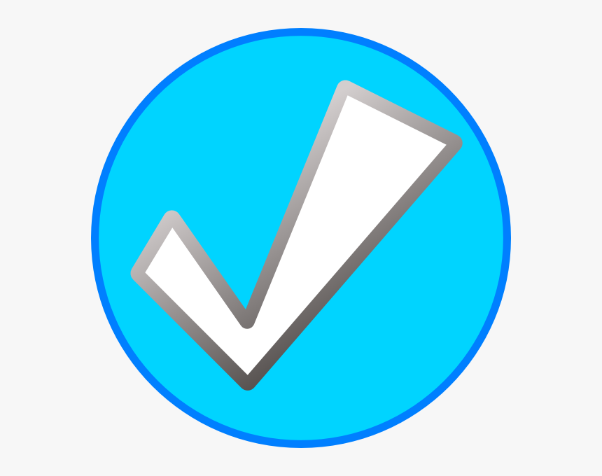 Check Mark Circle Button Svg Clip Arts - Blue Check Mark With Circle ...