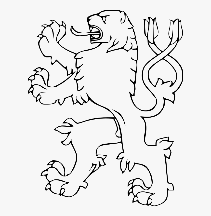 Czech Lion With Two Tails - Czech Lion, HD Png Download , Transparent ...