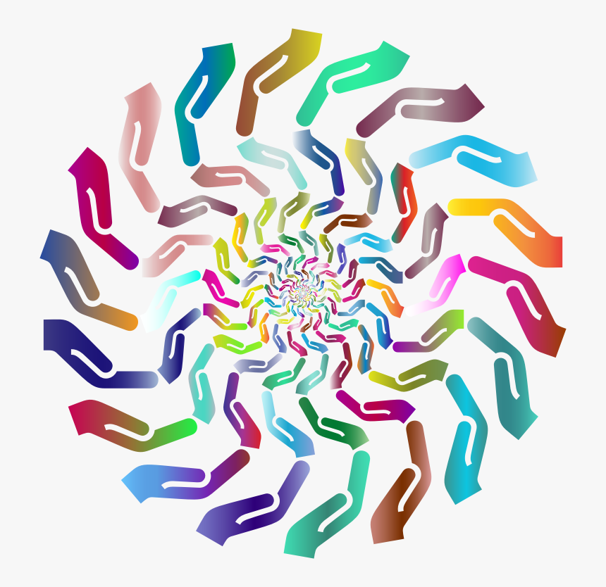 Caring Hands Vortex Prismatic - Graphic Design, HD Png Download ...