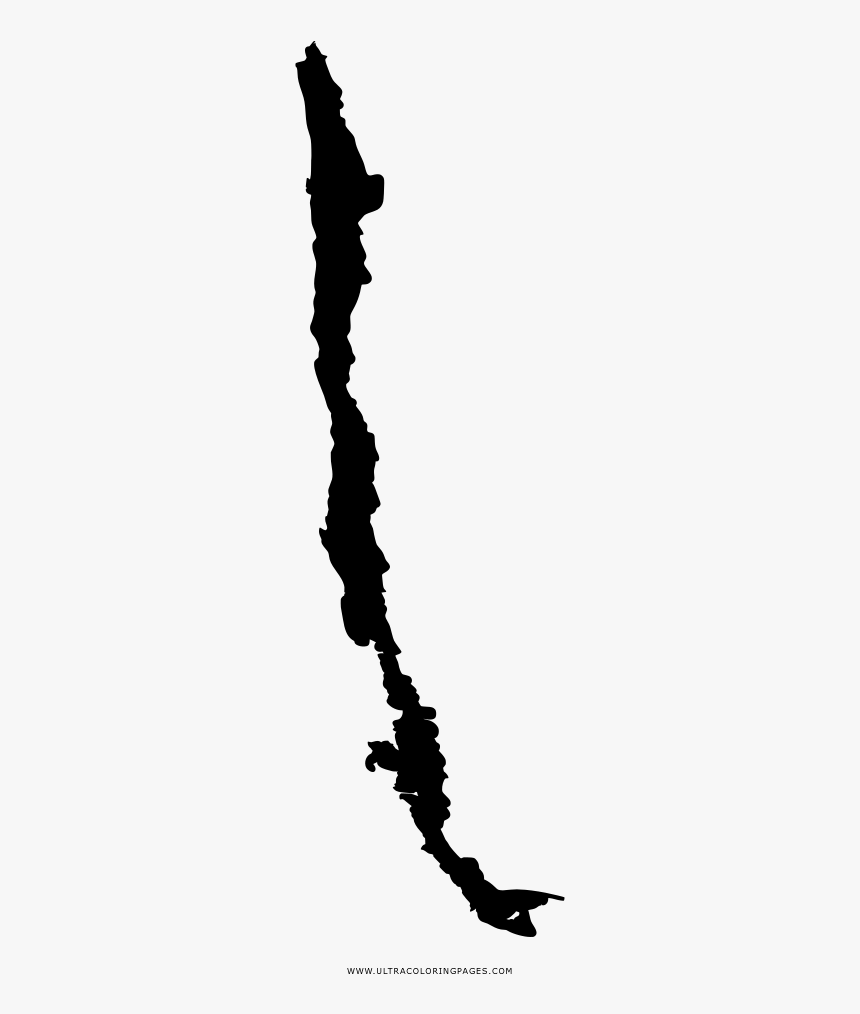 Chile Coloring Page - Map Of Chile Transparent, HD Png Download ...