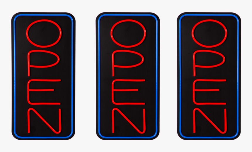 Large Vertical Led Open Sign With Remote, HD Png Download , Transparent ...