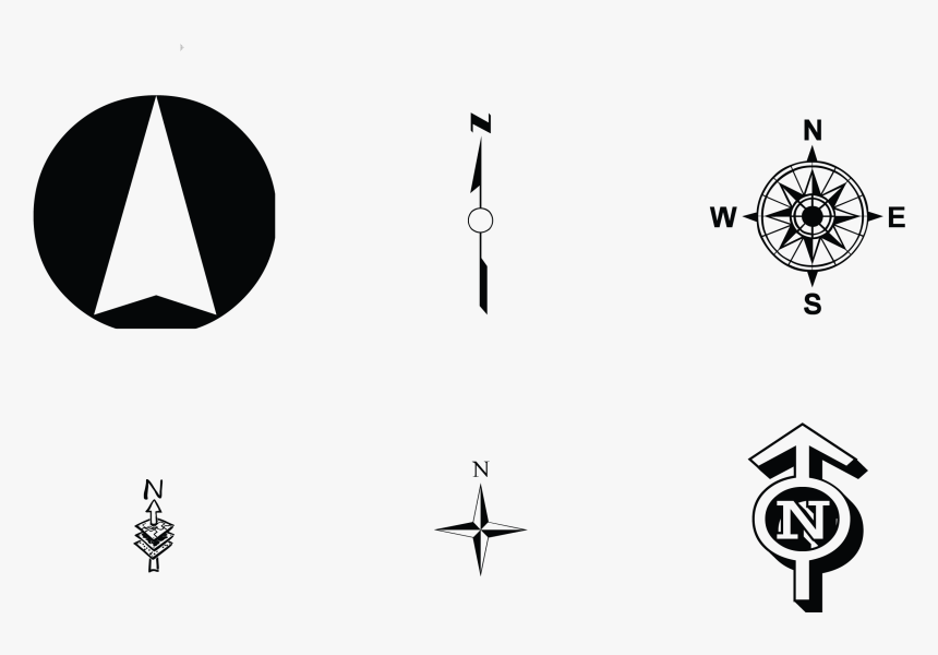 An Assortment Of North Arrows Available From Esri Arcgis, HD Png ...