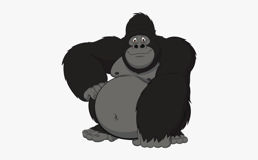 Happy Friendly Gorilla Ape, HD Png Download , Transparent Png Image ...