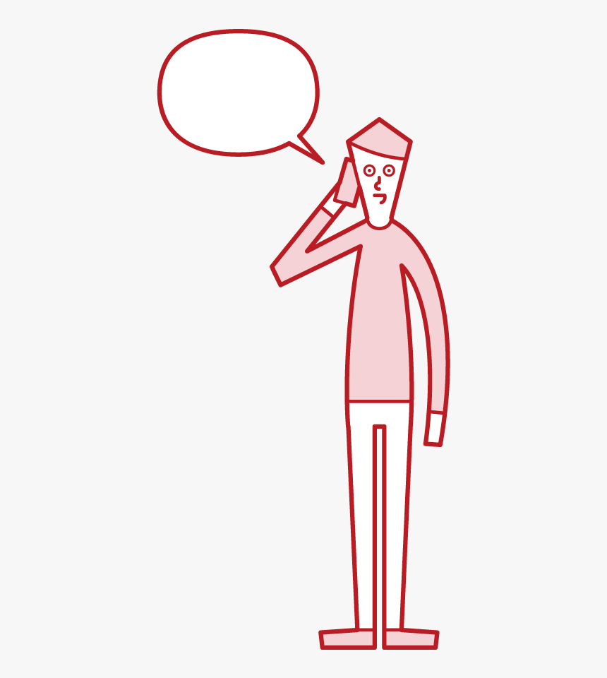 Illustration Of A Man Talking On The Phone, HD Png Download ...