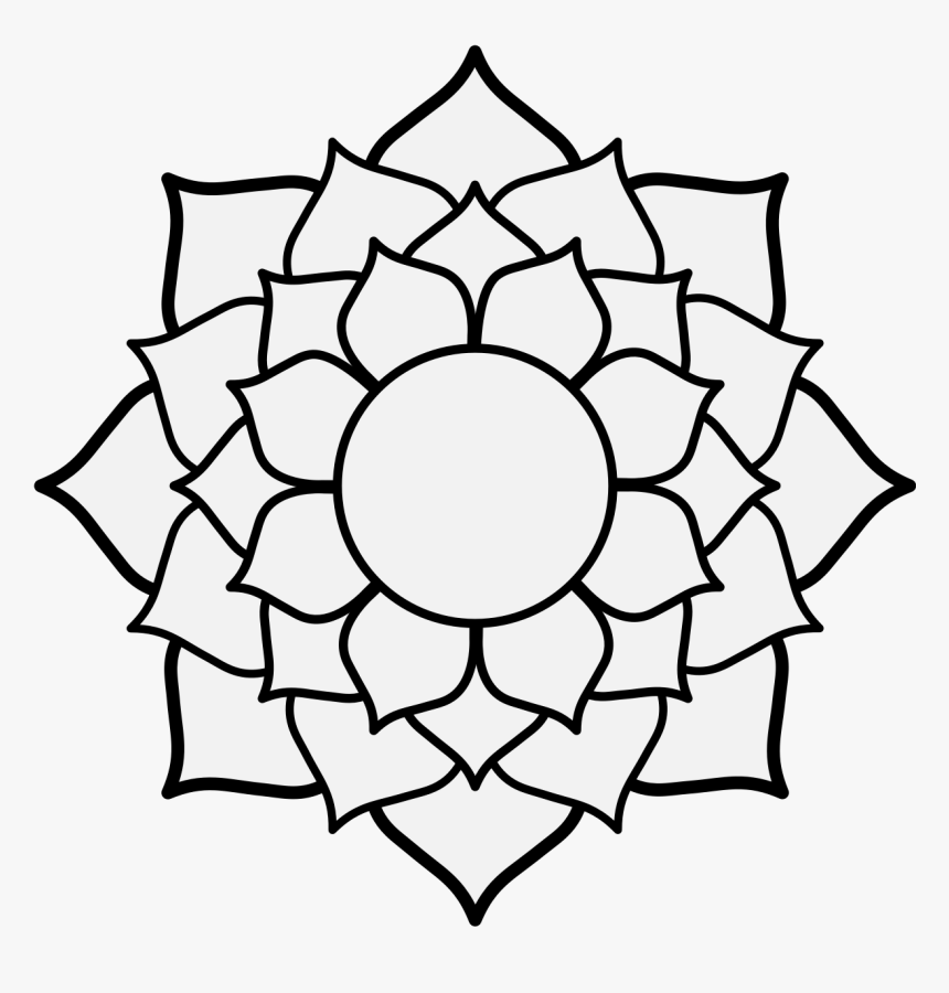 Lotus Flower Drawing Top View