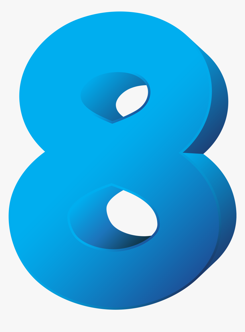 Blue Number Eight Transparent Png Clip Art Imageu200b, Png Download ...