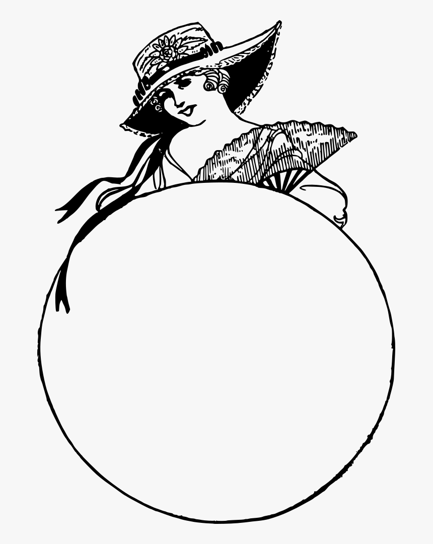 Cute Lady Circle Frame - Cute Circle Png Logo, Transparent Png ...