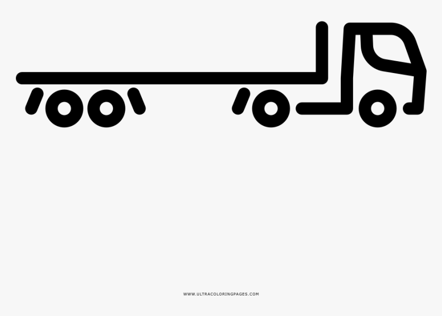 Transparent Flatbed Trailer Clipart - Flatbed Truck And Trailer Icon ...