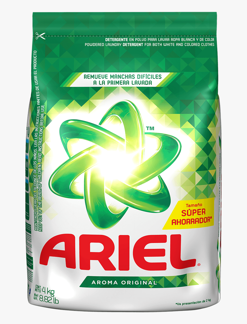 Detergente Ariel Polvo 4kg - Ariel Detergent, HD Png Download ...