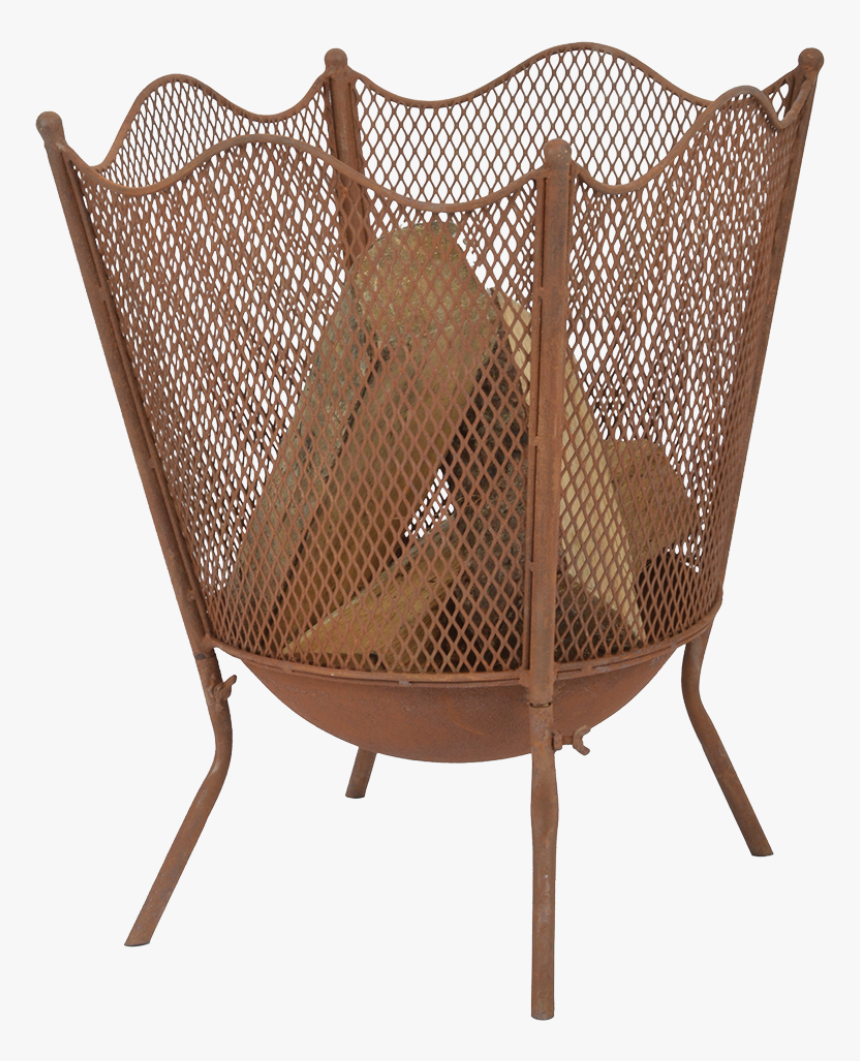 Fire Basket With Mesh/rust, HD Png Download , Transparent Png Image ...