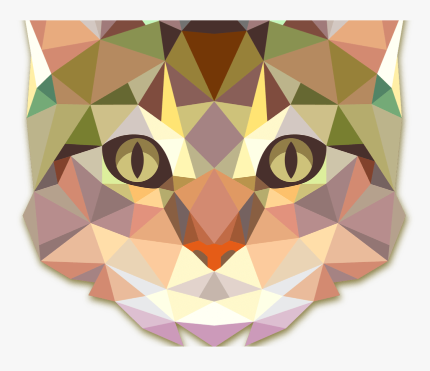 Createdprototype Geometric Cat Face Clipart , Png Download, Transparent ...