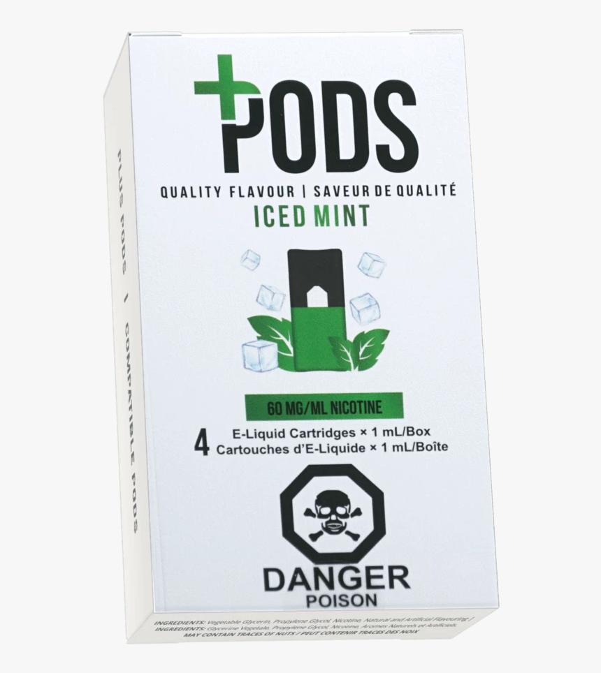 Pre Filled Pods 6% / Iced Mint Plus Pods Juul Compatible, HD Png ...