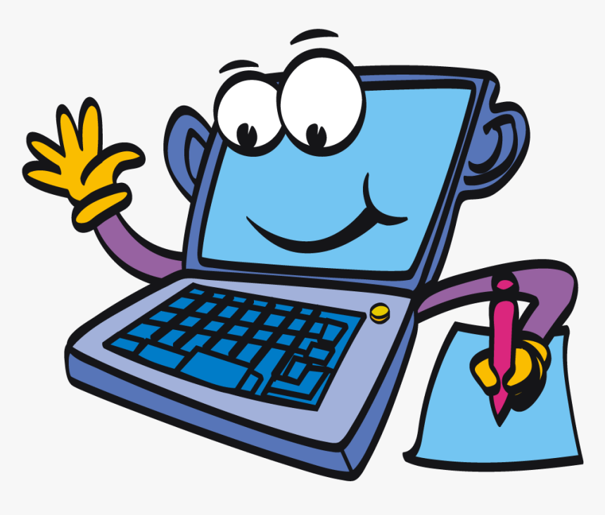 Computer Cartoon Laptopputer Clipart, HD Png Download , Transparent Png ...