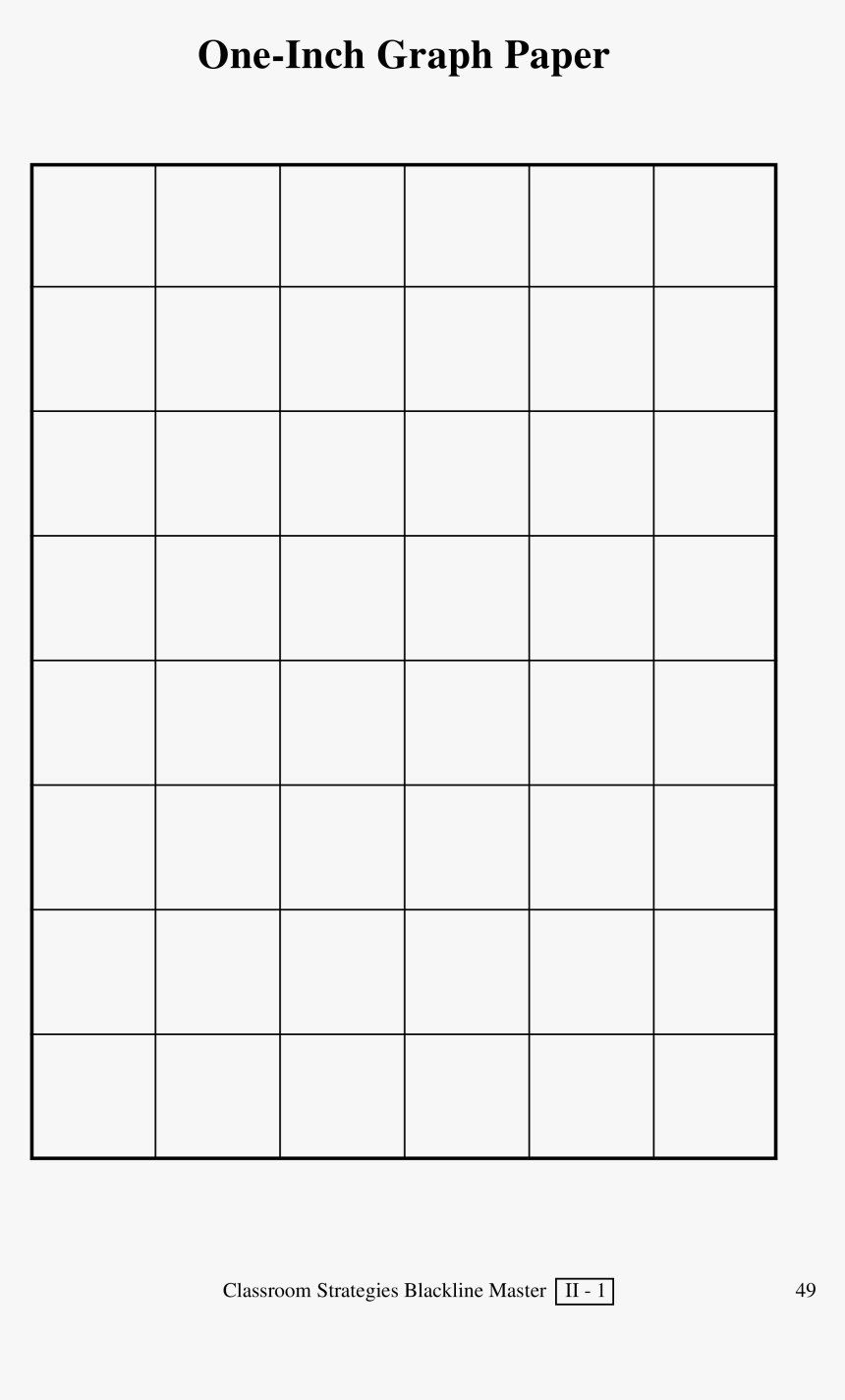 Large Graph Paper 1 Inch Squares Main Image, HD Png Download ...