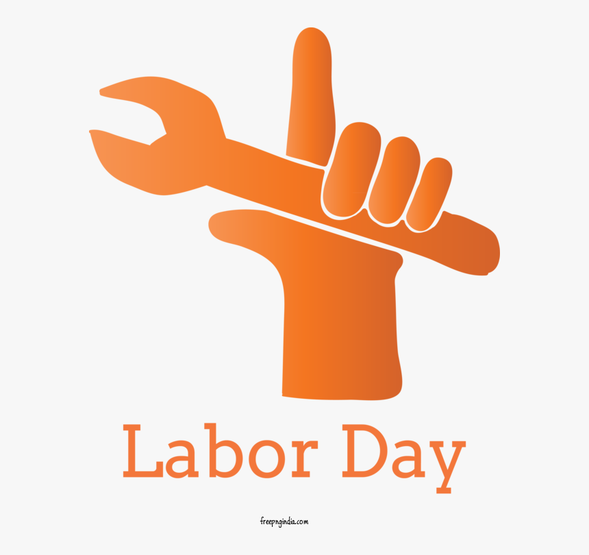 Transparent May Day Line Logo Hand For Labor Day For, HD Png Download ...