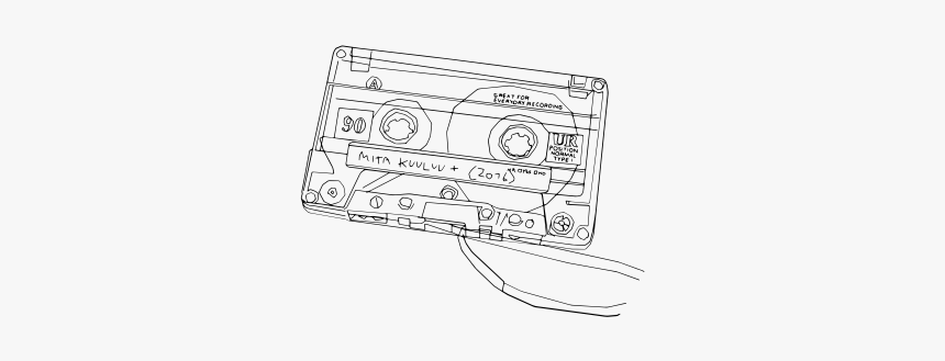 Cassette Tape Outline, HD Png Download , Transparent Png Image - PNGitem