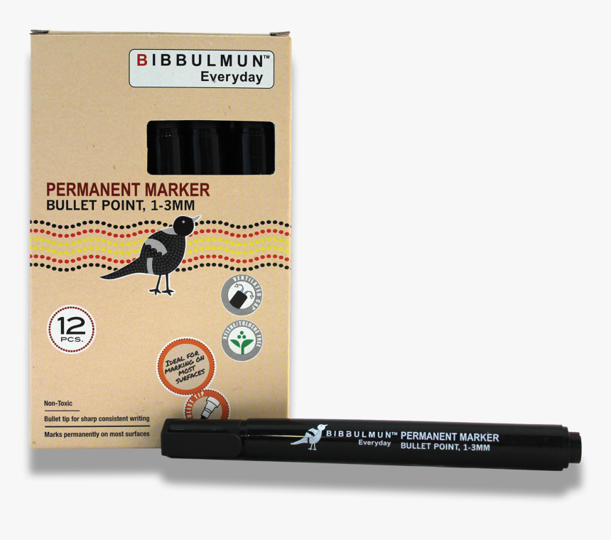 Permanent Marker Bullet Point 12-pack Black, HD Png Download ...