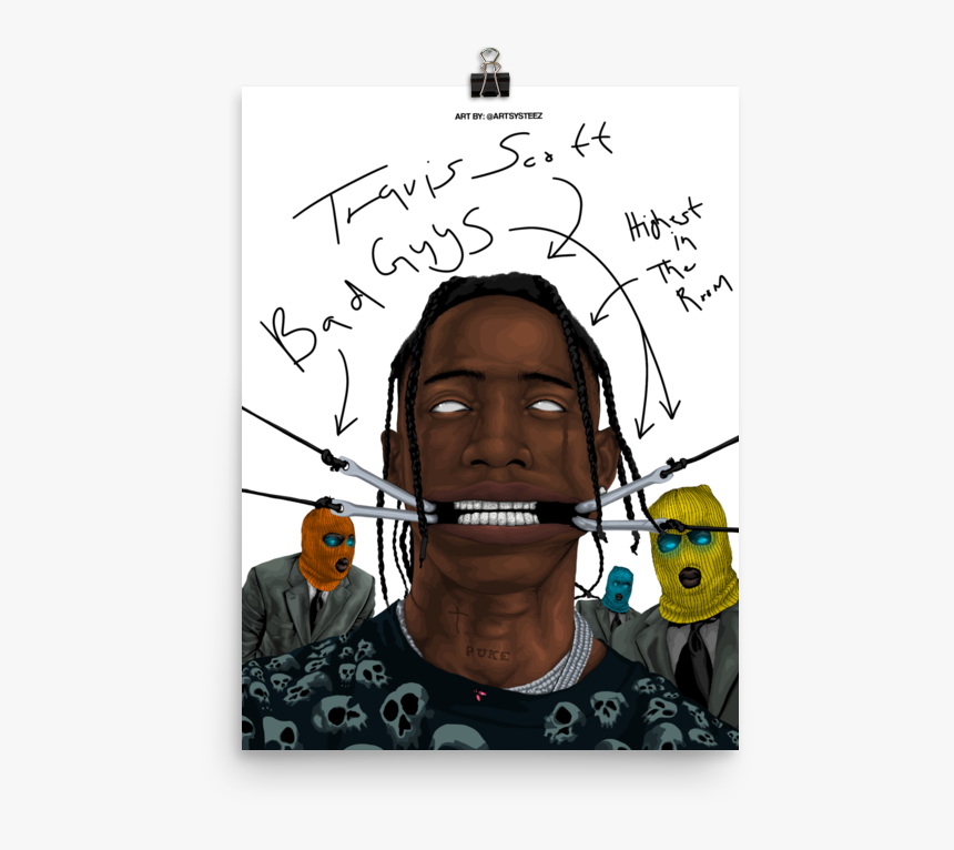 Image Of Travis Scott “hitr” Premium Luster Poster, HD Png Download ...