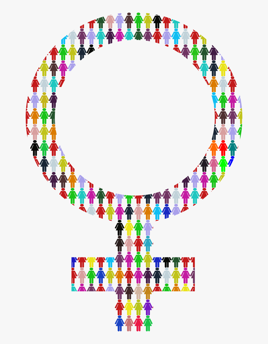Female Symbol Multicolor Clipart, HD Png Download , Transparent Png ...