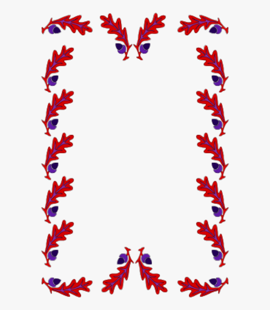 Border Decoration Oak Leaves, HD Png Download , Transparent Png Image ...