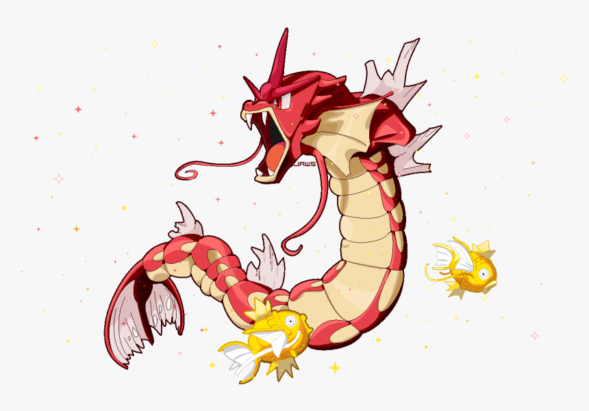 Shiny Magikarp And Gyarados , Png Download, Transparent Png ...