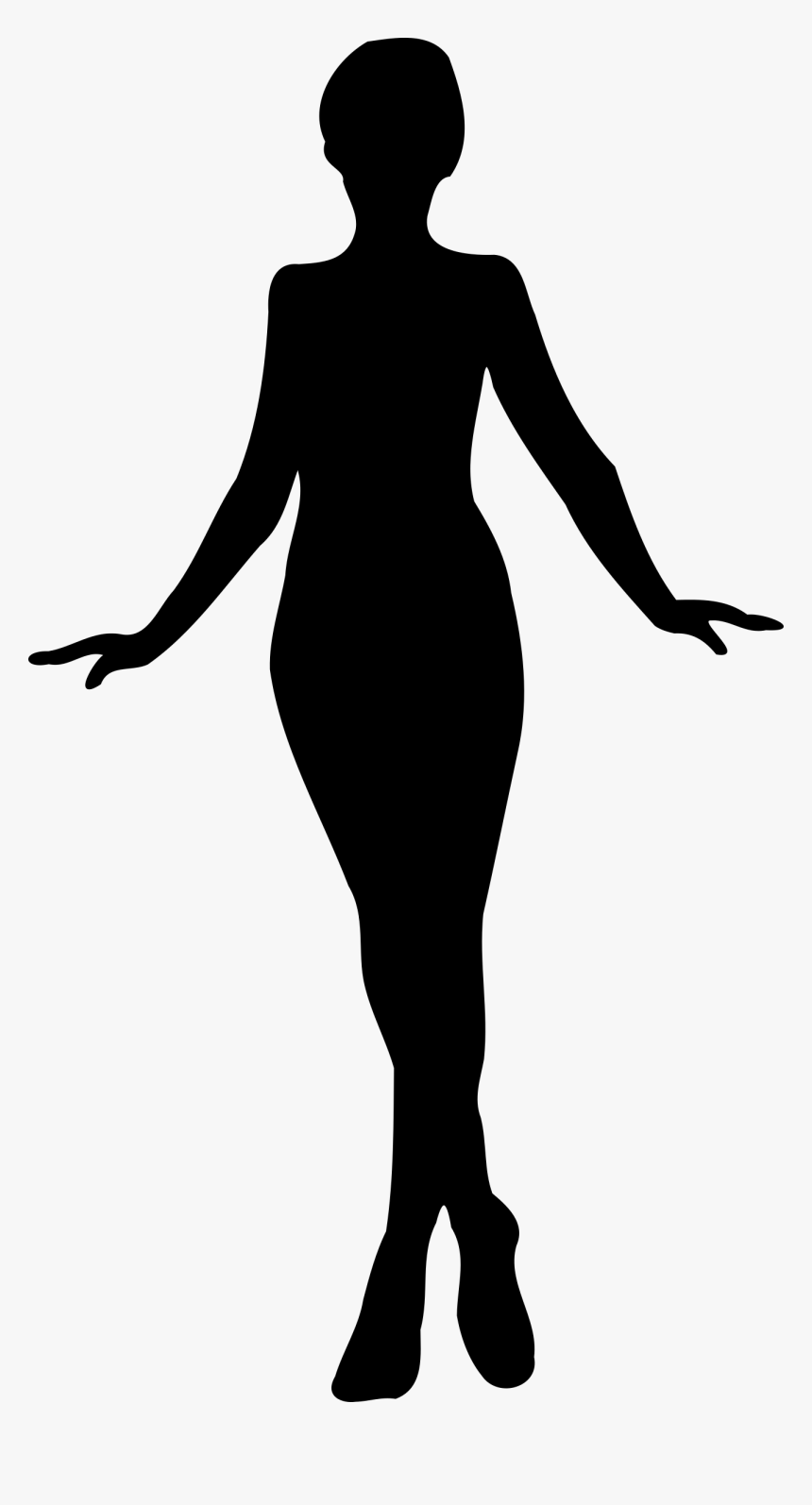 Silhouette Plus Size Women, HD Png Download , Transparent Png Image ...