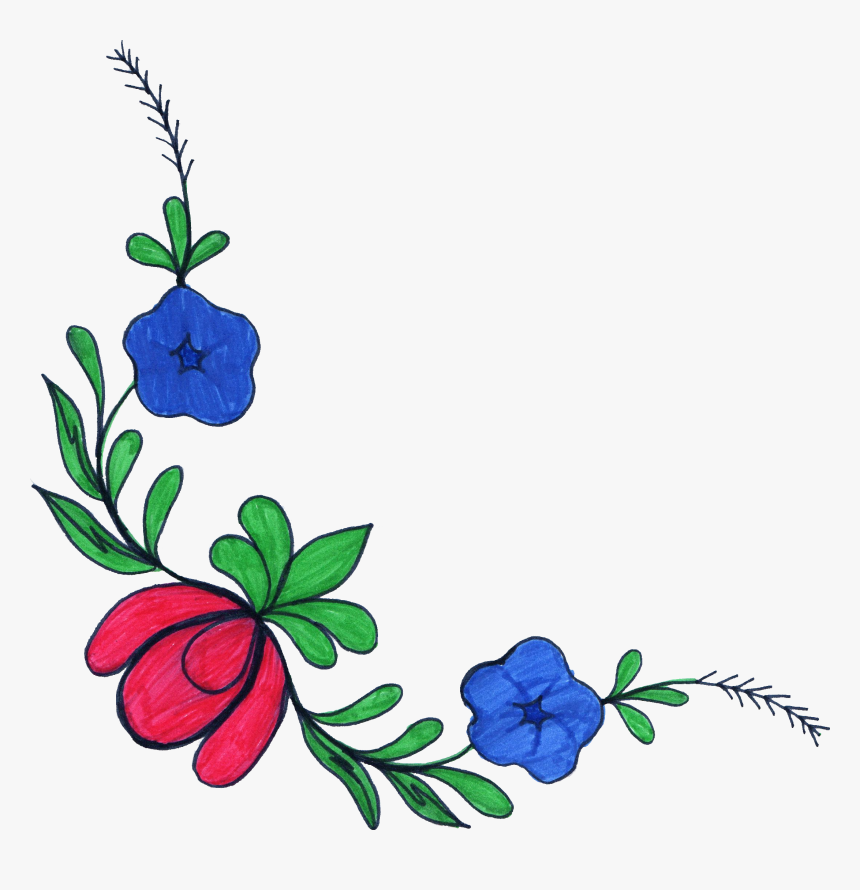 Flower Corner Frame Transparent, HD Png Download , Transparent Png ...